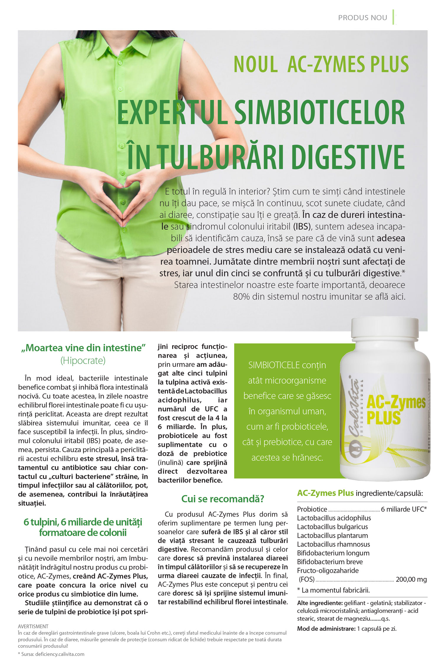 Ac-Zymes Plus Calivita. Prospect si pret Ac-Zymes Plus, Beneficii,